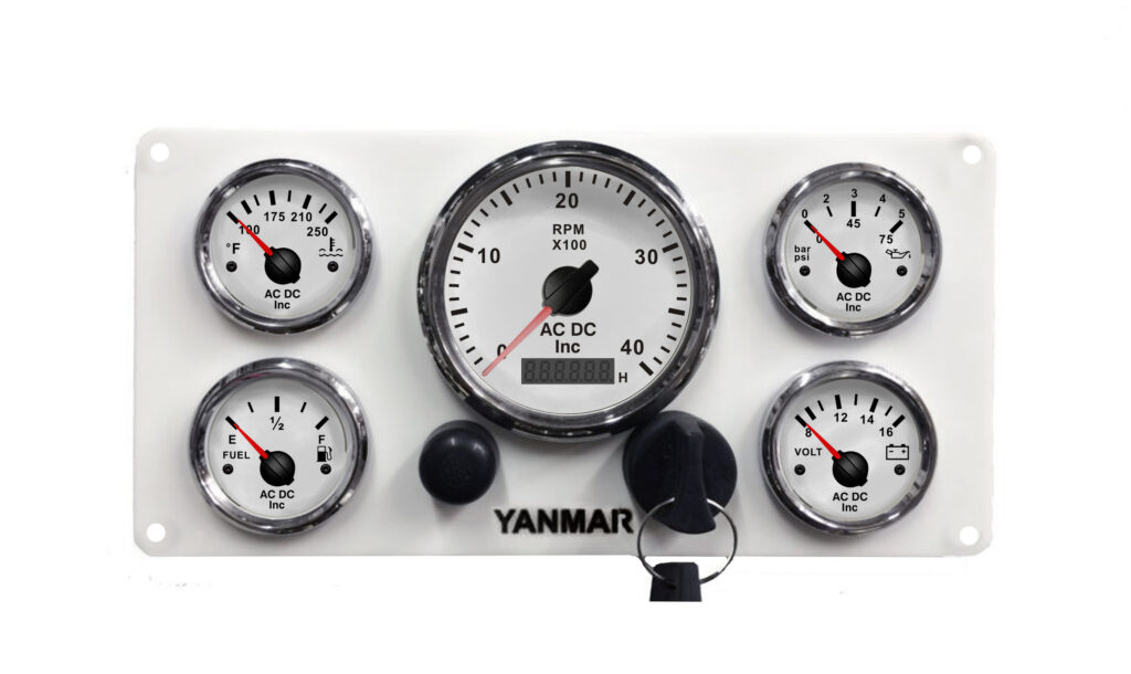 Yanmar Engine Instrument Panel 5 OffShore Gauges | AC DC Marine Inc ...