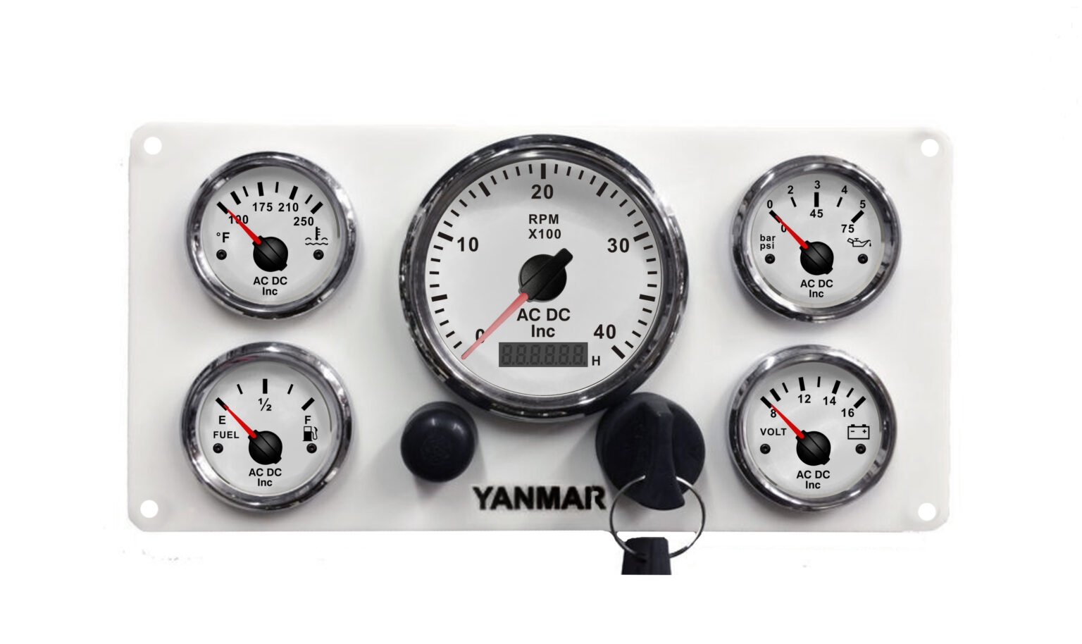 Yanmar Engine Instrument Panel 5 OffShore Gauges | AC DC Marine Inc ...