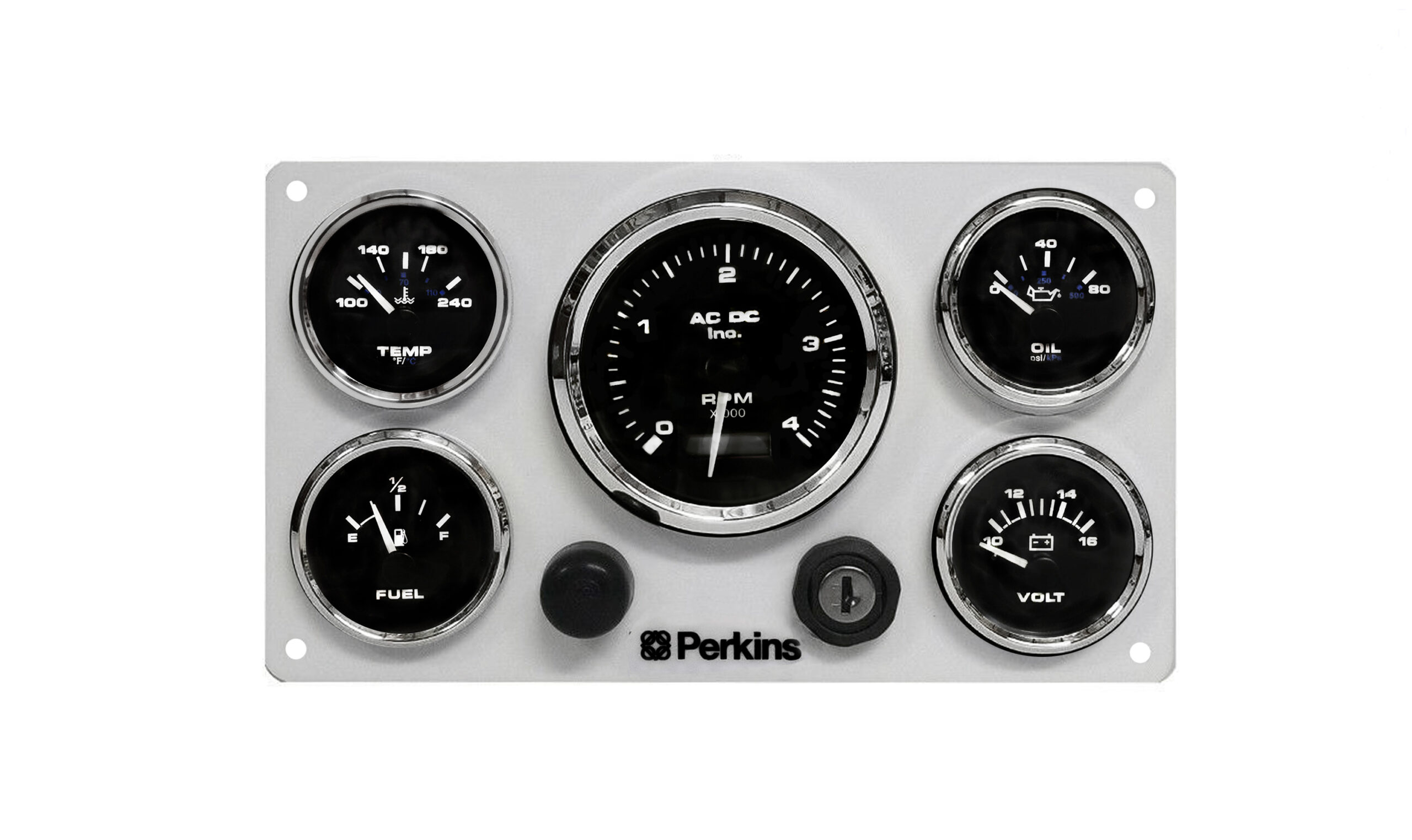 Perkins Marine Engine Instrument Panel 5 Premier Gauges (Made in USA ...
