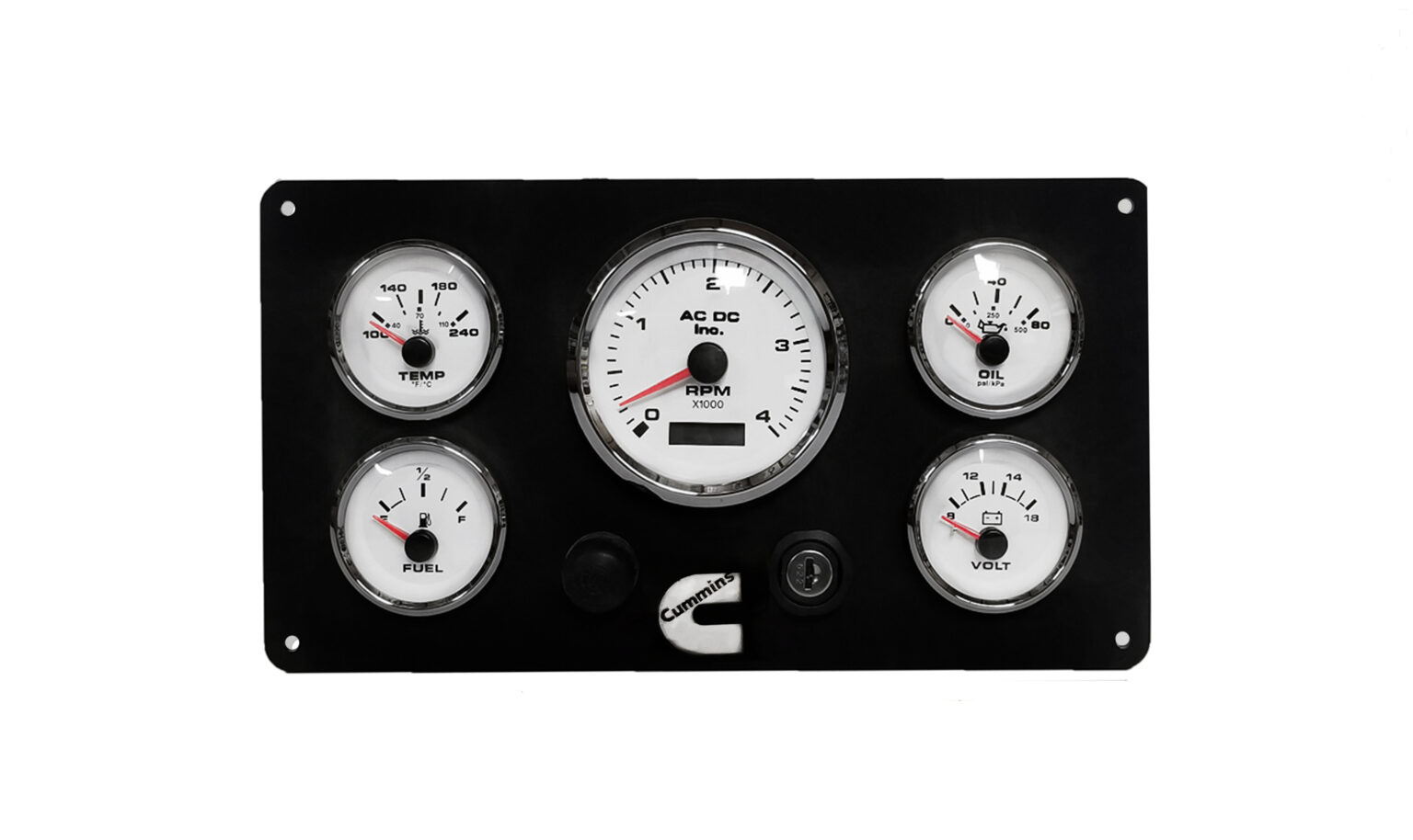 Cummins Diesel Instrument Panel 5 Premier Gauges (Made in USA) | AC DC ...