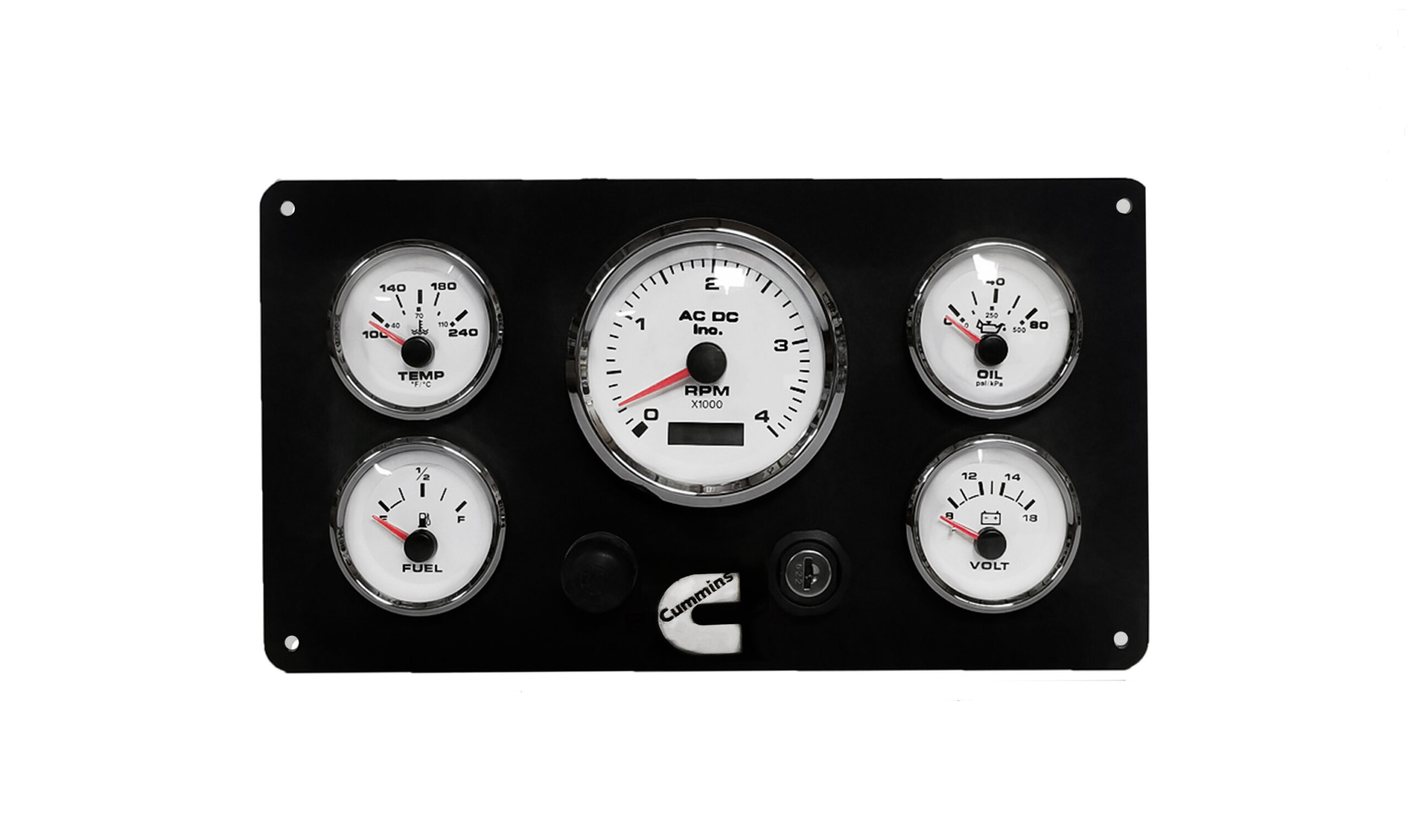 Cummins Diesel Instrument Panel 5 Premier Gauges (Made in USA) | AC DC ...