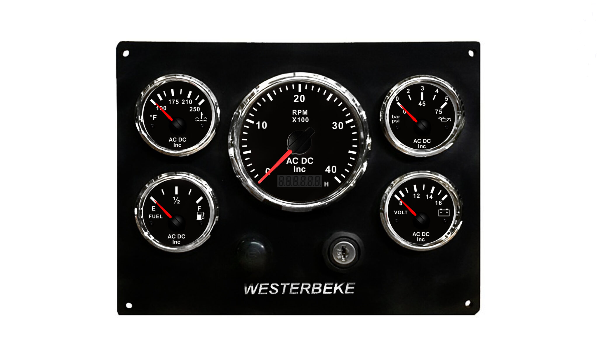 Westerbeke Engine Boat Instrument – 5 Offshore Gauges | AC DC Marine ...