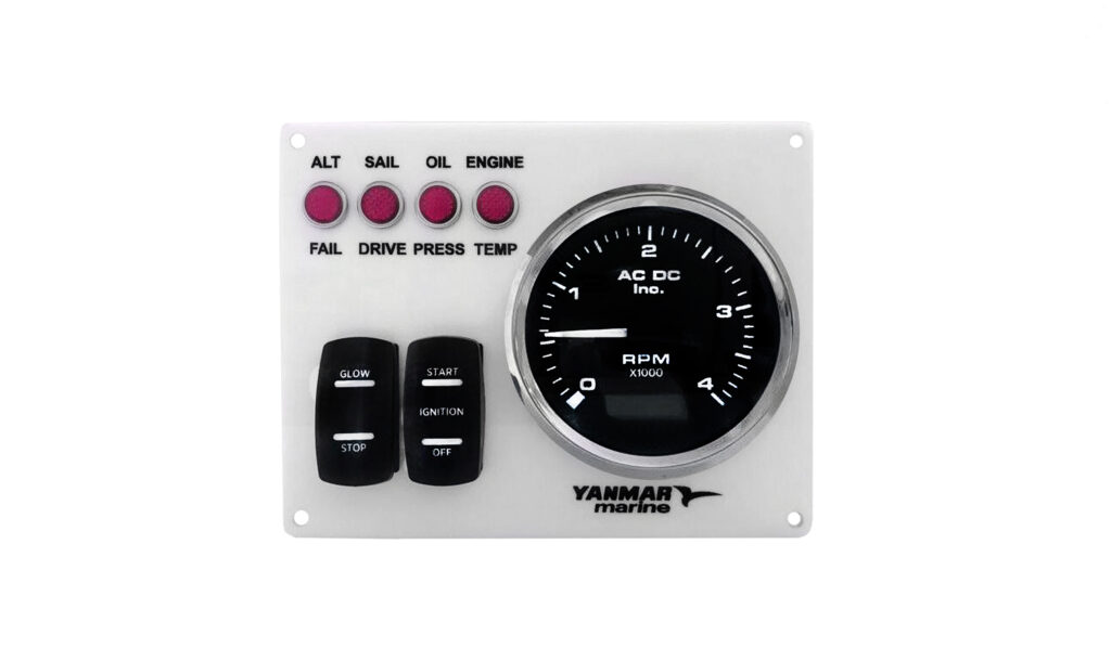 Yanmar Diesel Engine Panel with Rocker Switches 1 Premier Tachometer ...