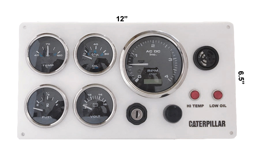 Caterpillar Marine Engine Instrument Panel 5 Premier Gauges (Made in ...