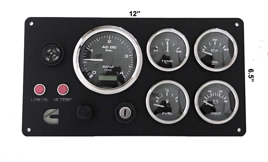 Cummins Marine Engine Instrument Panel 4000 RPM Programmable Tachometer ...
