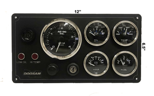 Doosan Diesel Engine Marine Instrument Panel 5 Gauges Black | AC DC ...
