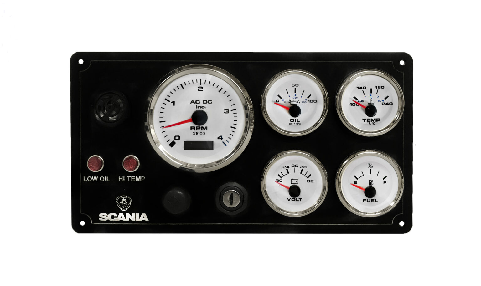 Scania Marine Instrument Panel 5 Premier Gauges (Made in USA) | AC DC ...