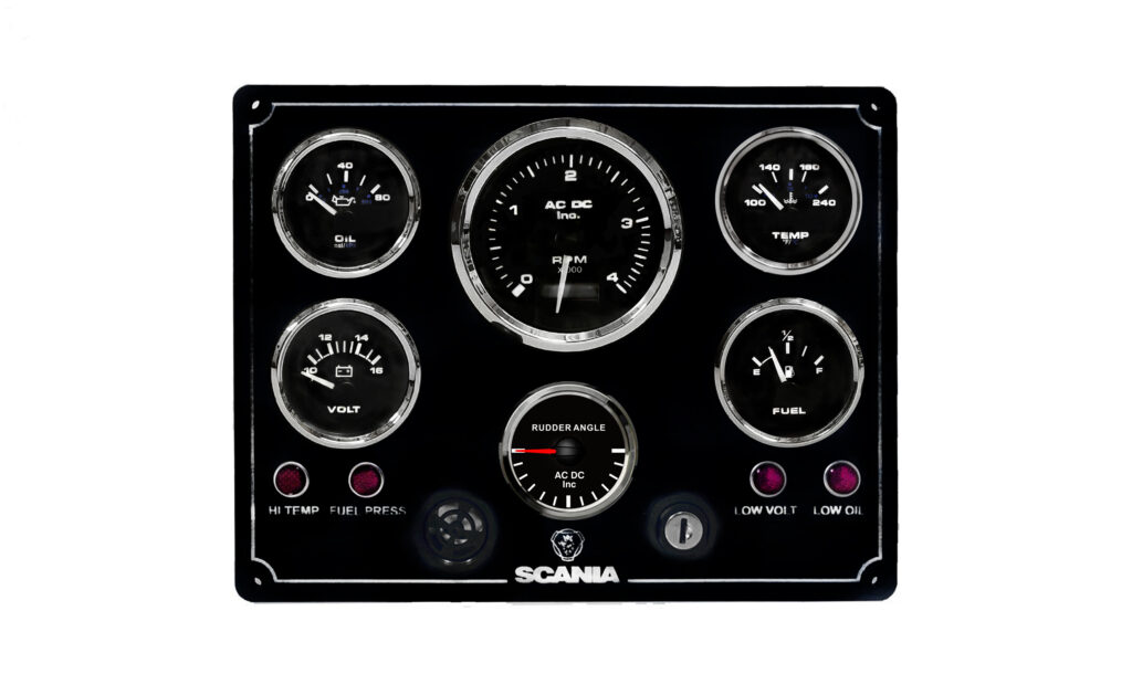 Scania Marine Black Instrument Panel 6 Premier Gauges (Made in USA ...