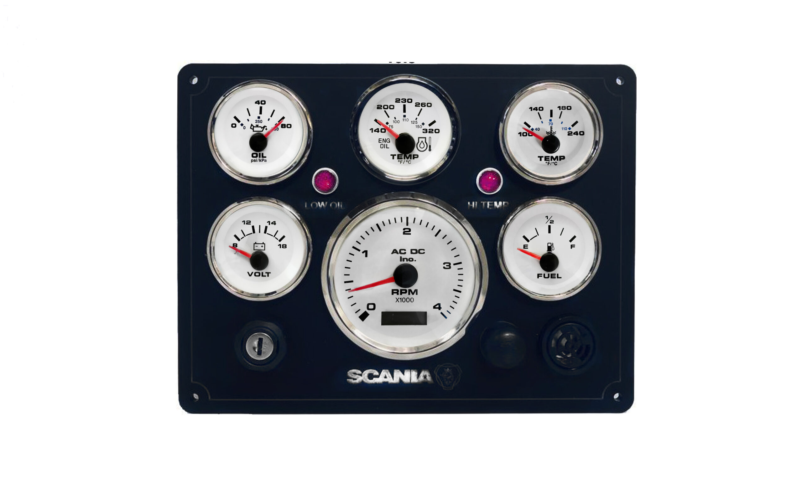 Scania Marine Engine Instrument Panel 6 Premier Gauges (Made in USA ...