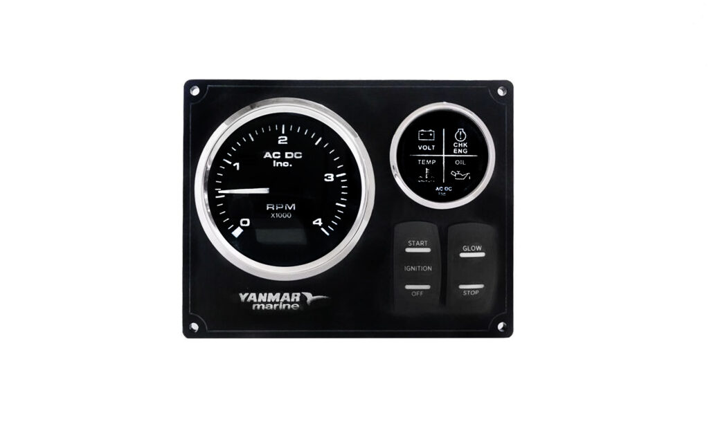 Yanmar Diesel Engine Panel with Rocker Switches 1 Premier Tachometer ...