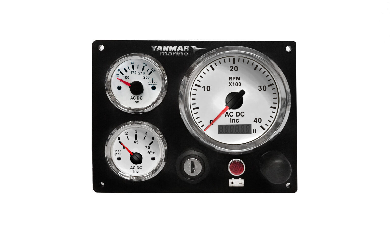 Yanmar Diesel Instrument Panel 3 Premier Gauges (Made in USA) | AC DC ...