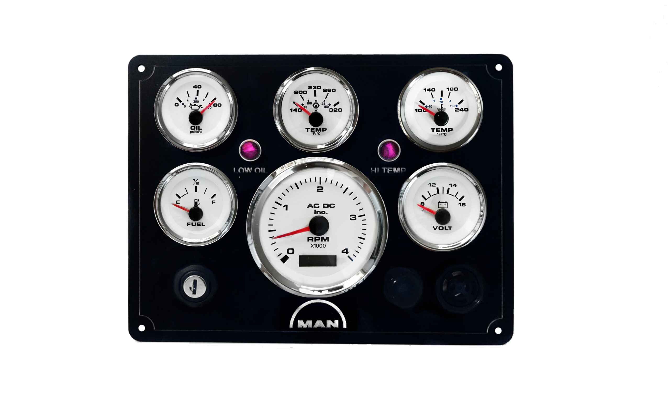 MAN Marine Engine Boat Instrument Panel 6 Premier Gauge (Made in USA ...