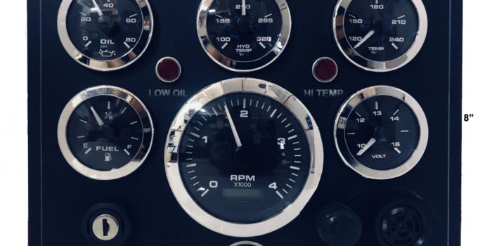 Doosan Diesel Engine Marine Instrument Panel 5 Gauges Black – AC DC ...