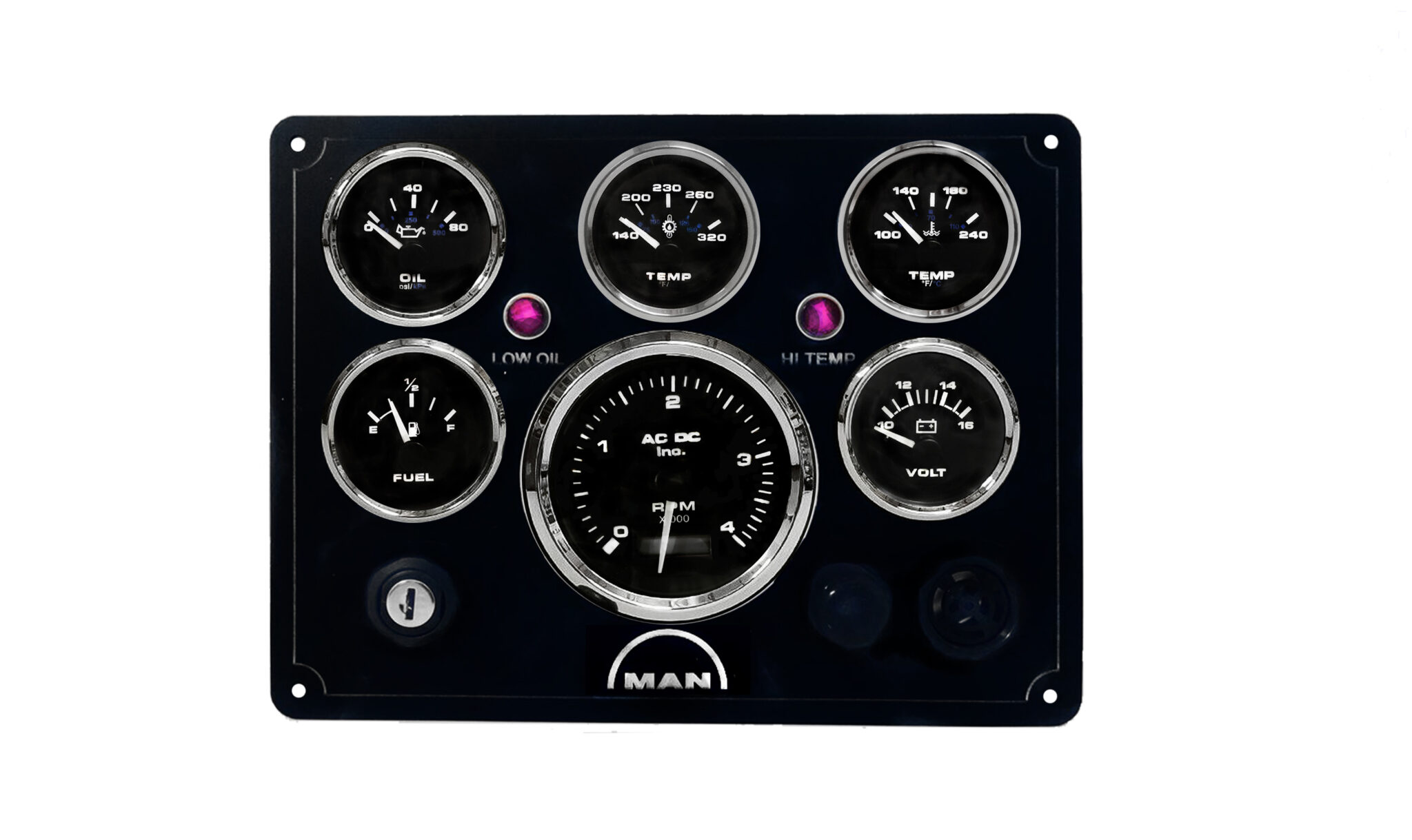 MAN Marine Engine Boat Instrument Panel 6 Premier Gauge (Made in USA ...