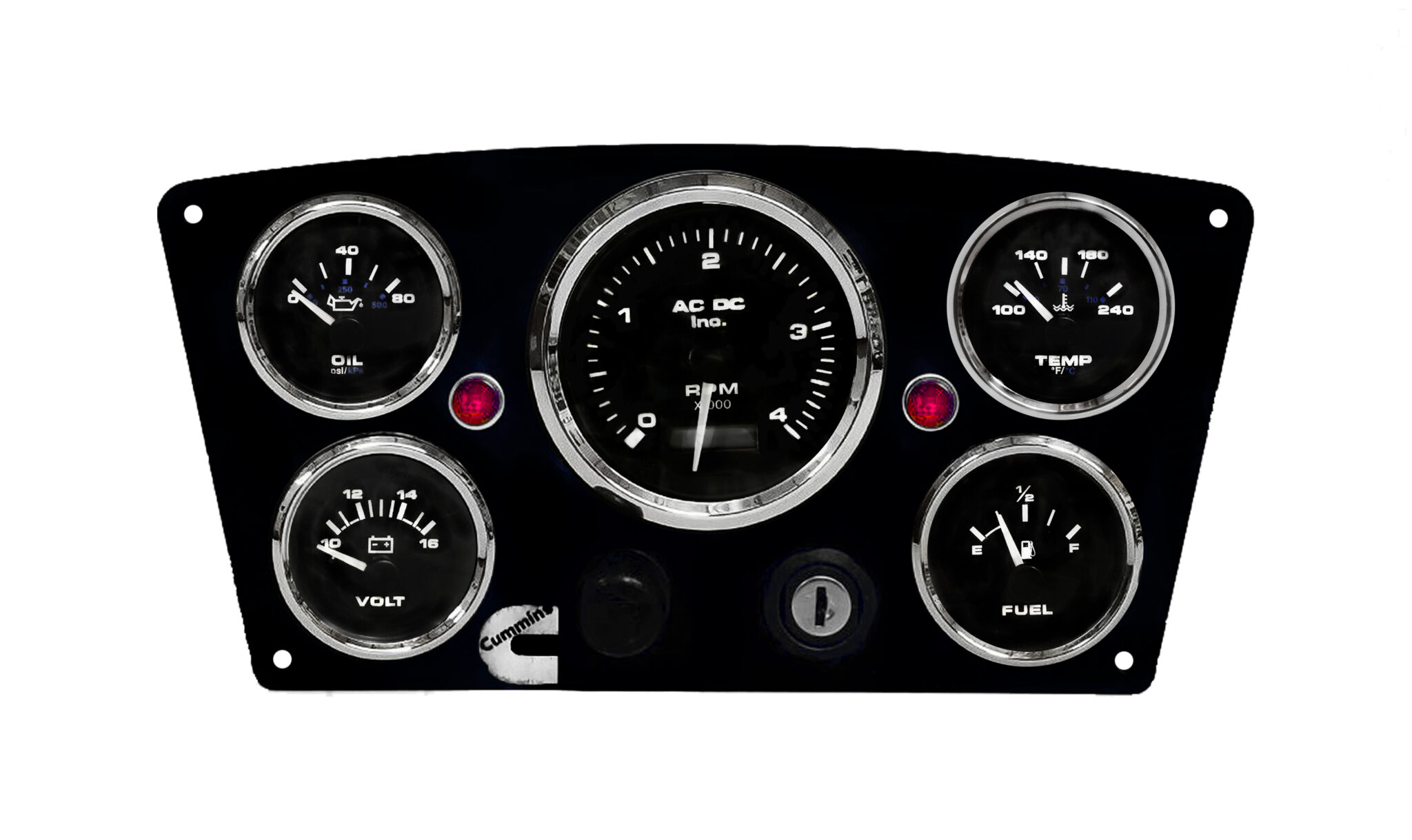 Cummins Custom Instrument Panel 5 Premier Gauges (Made in USA) | AC DC ...