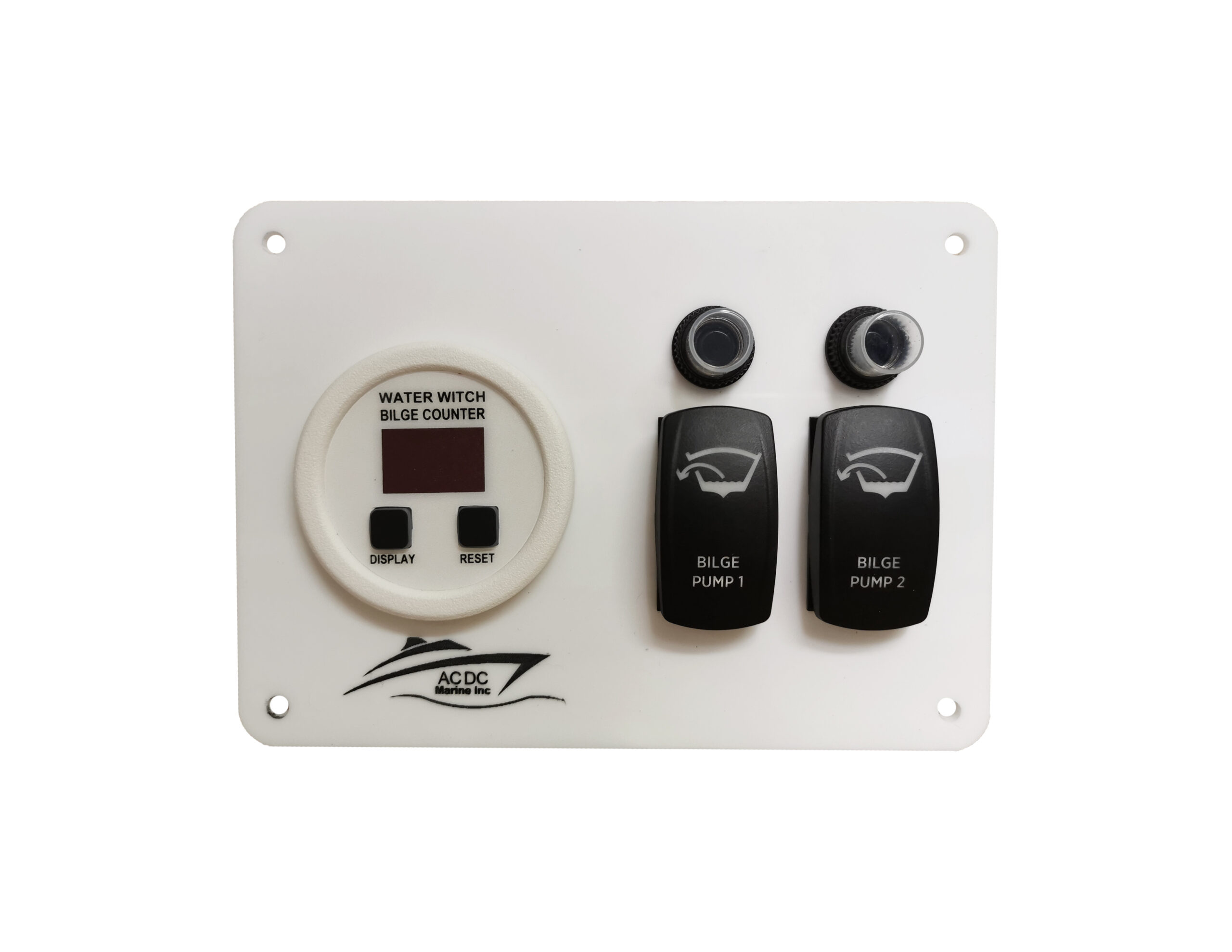 Bilge Pump Panel with Digital Cycle Counter for 2 pump system, White ...