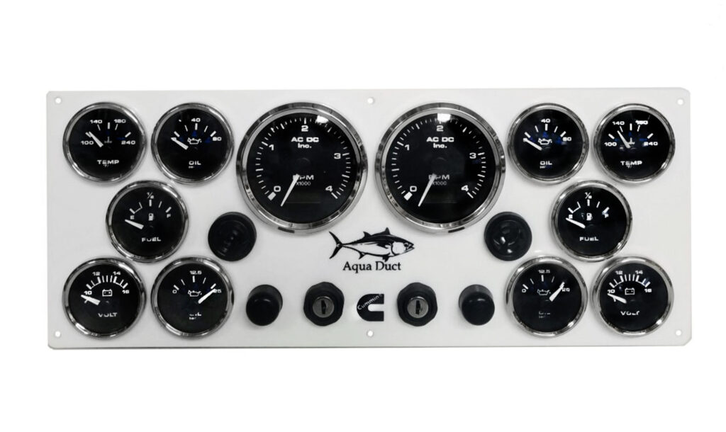 Custom Aqua Duct Cummins Panel with Sample Logo 12 Premier Gauges (Made ...
