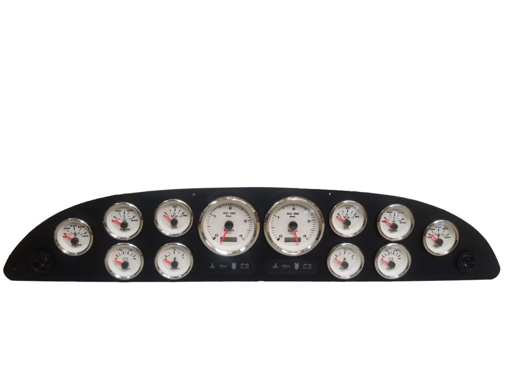 Custom Dual Engine Panel – 12 Premier Gauges + Warning LEDs | AC DC ...