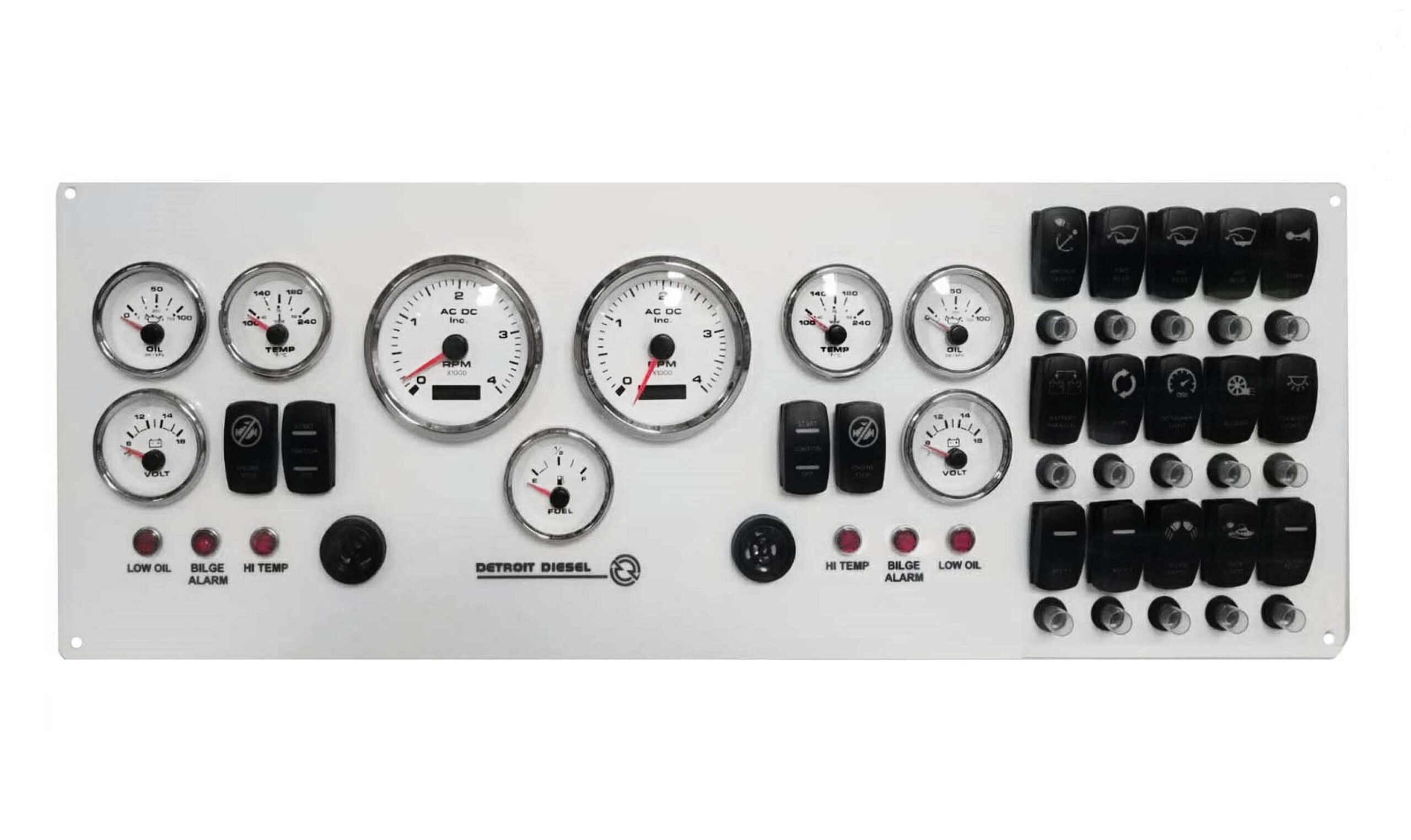 Detroit Diesel Panel – Dual Engine w/ Rockers – AC DC Marine Inc ...