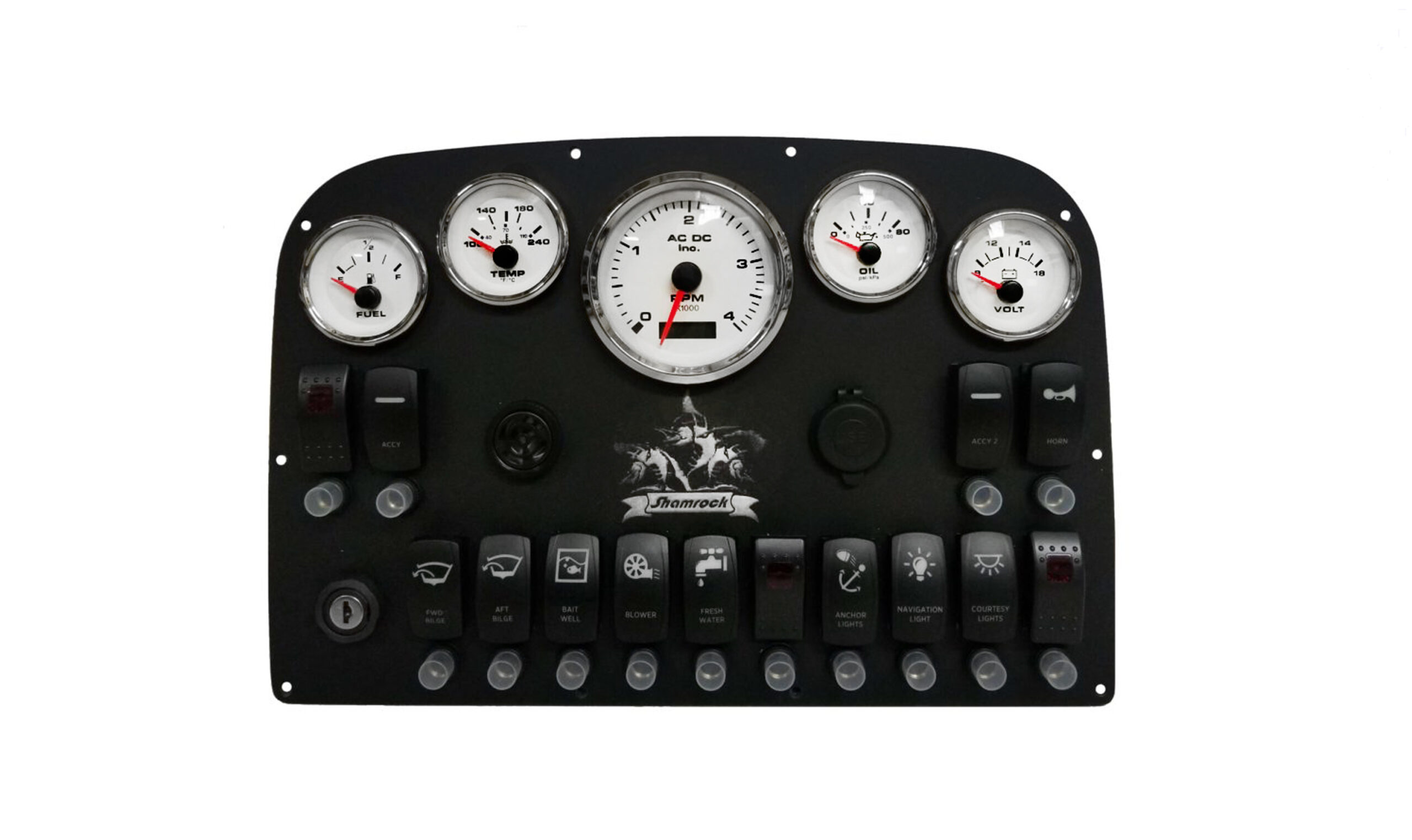 Cummins Custom Panel with Sample Logo and Rocker Switches 5 Premier ...