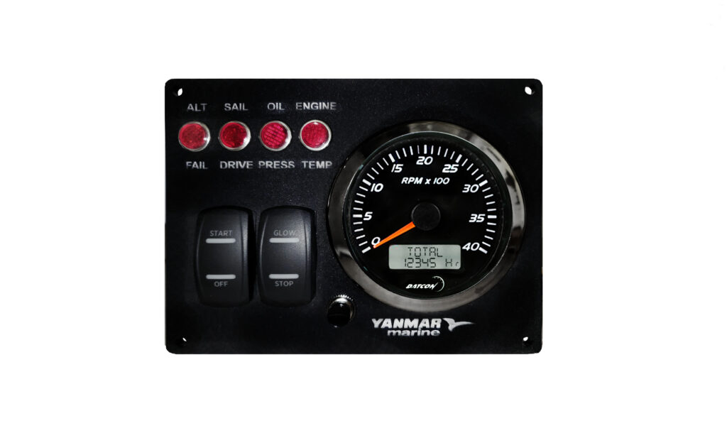 Yanmar Engine Panel with Rocker Switches 1 Datcon Tachometer | AC DC ...