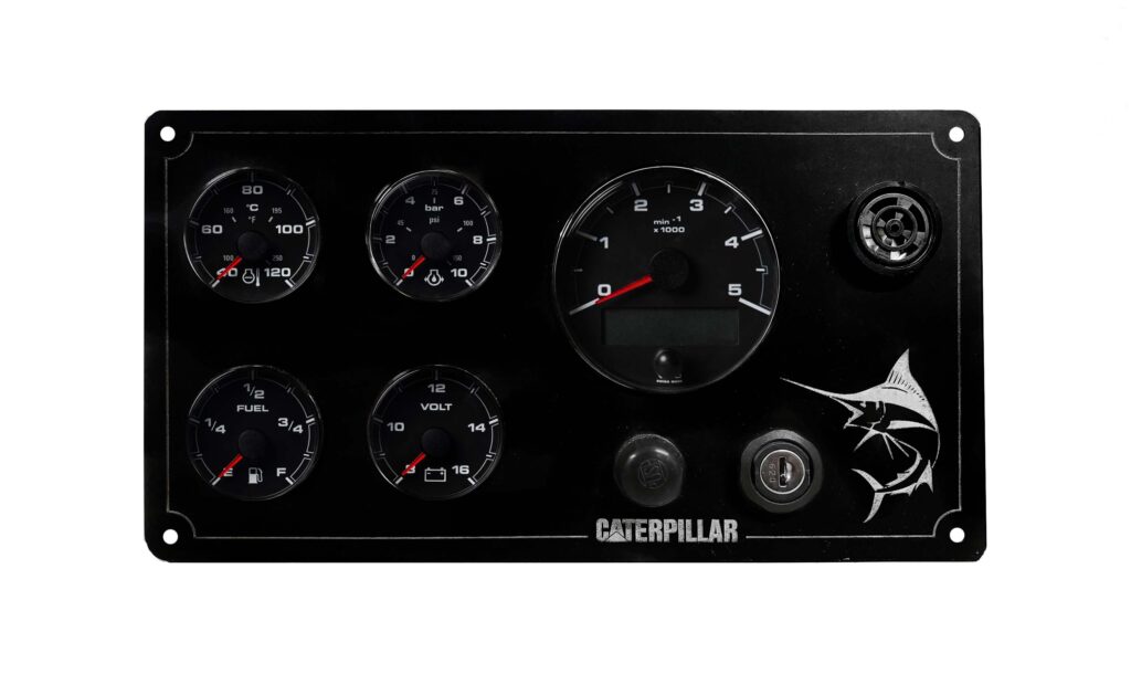 Caterpillar Diesel Custom Engine Marine Instrument Panel with 5 ...