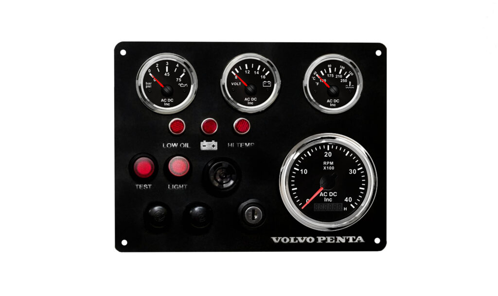 Volvo Penta Marine Engine Control Panel 4 Offshore Gauges | AC DC ...