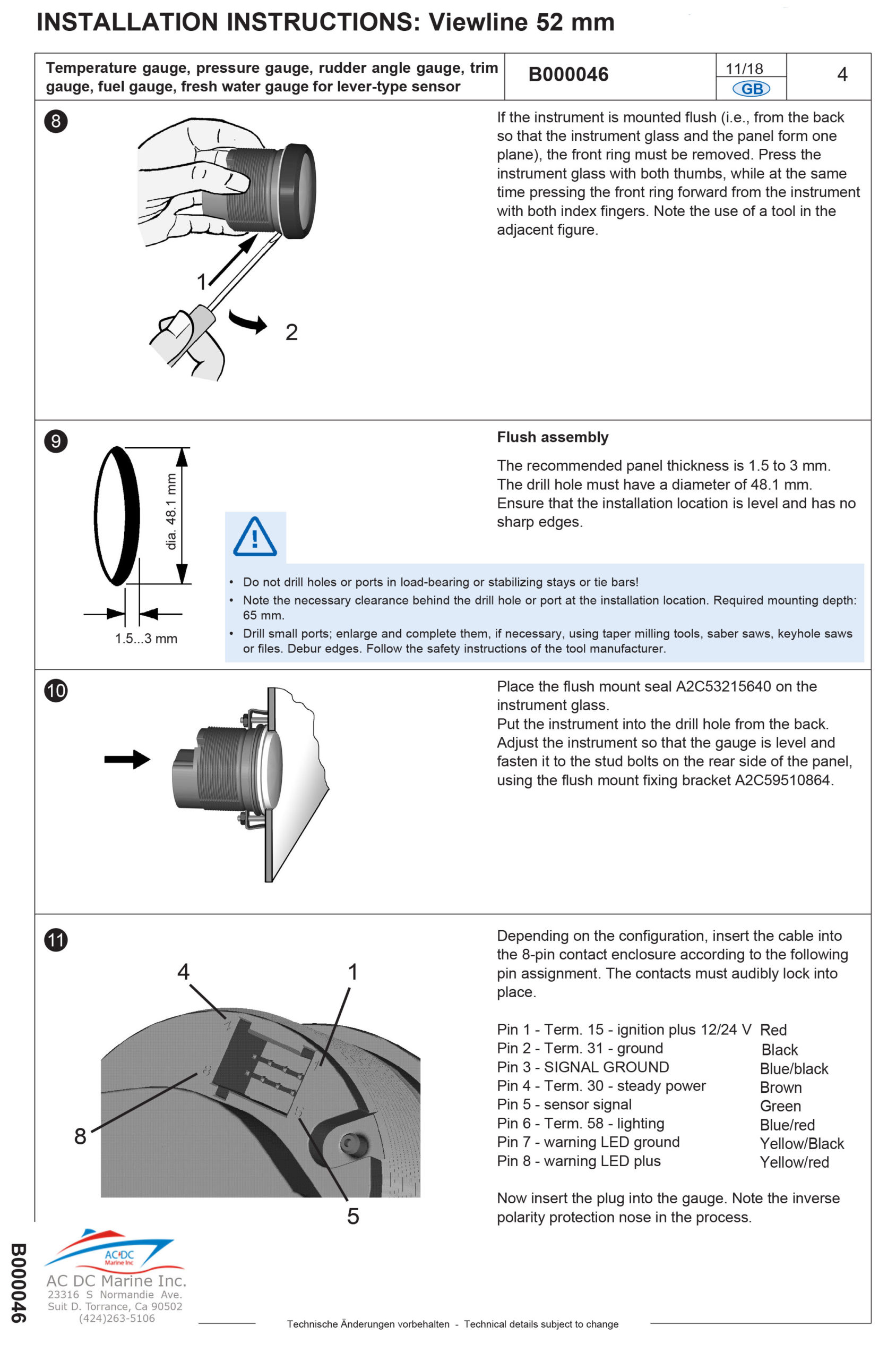 VDO VIEWLINE Set of Gauges 5000 RPM White 24V with Sensors | AC DC ...