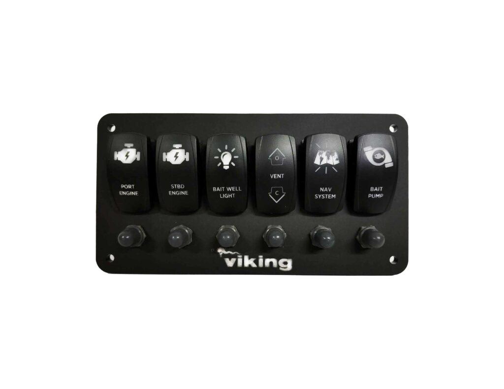 Switch Accessory Panel with 6 Rocker Switches and 6 Push Buttons ...