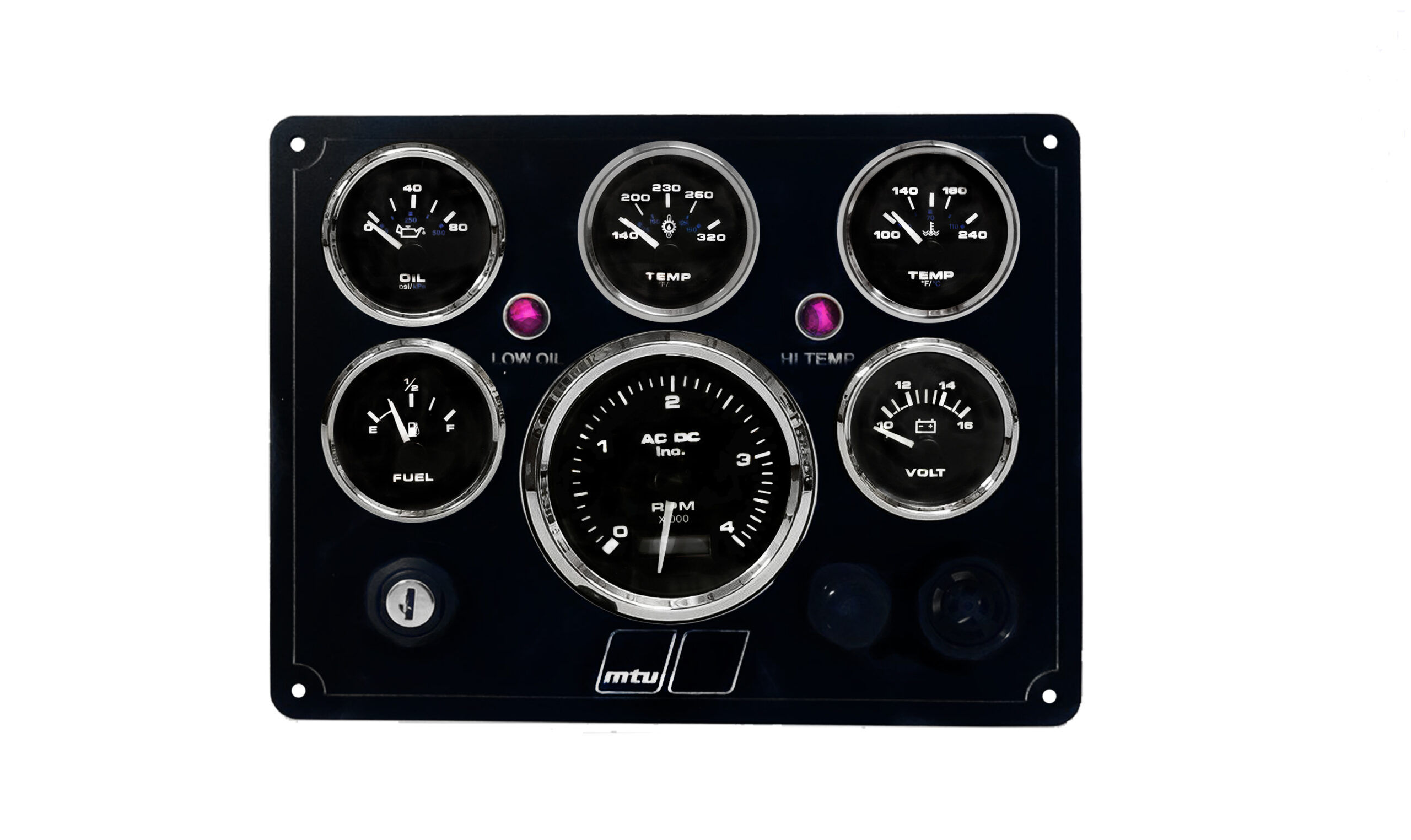 MTU Marine Engine Boat Instrument Panel – 6 Gauge (Made in USA) | AC DC ...
