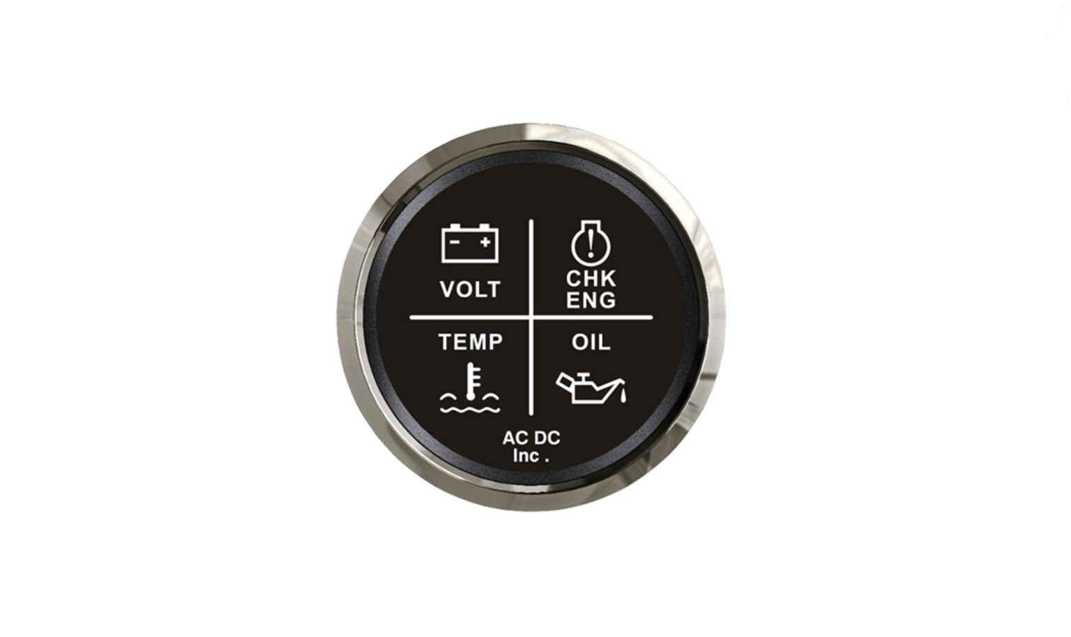 4 LED Multi Alarm Gauge – AC DC Marine Inc. Marine Electric & Engine ...