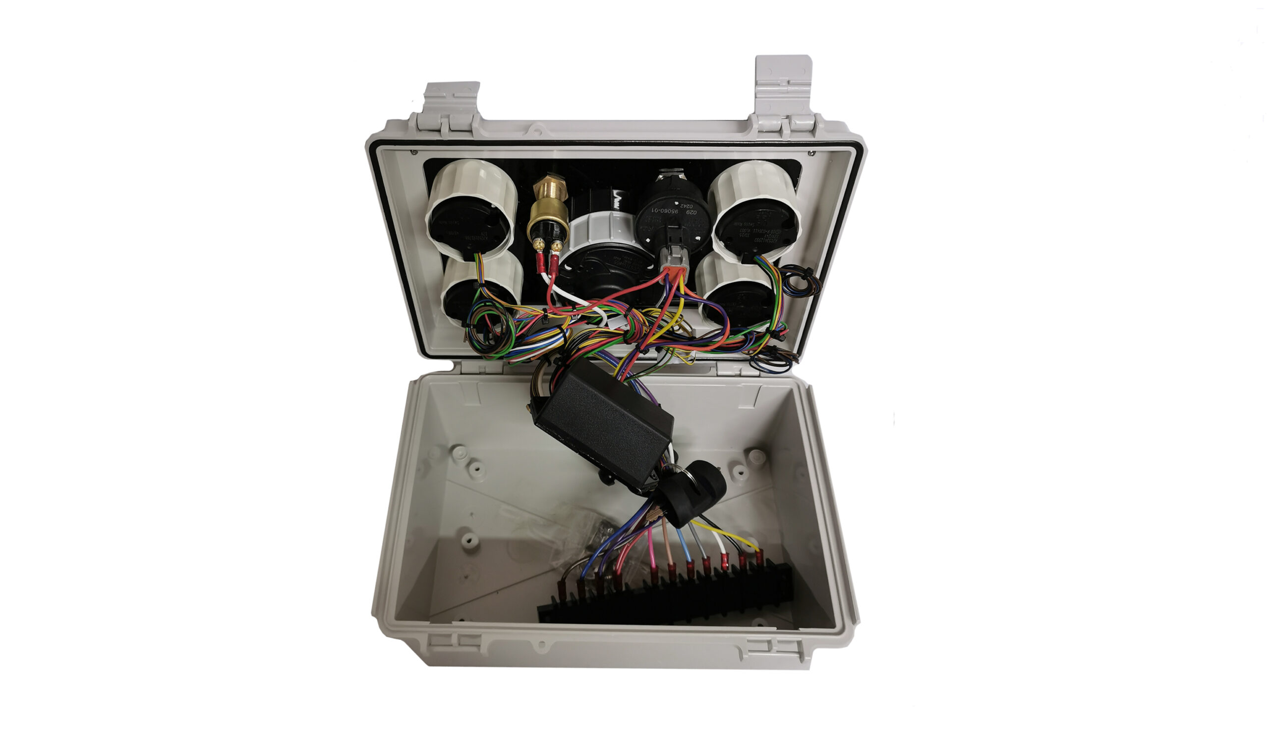 Doosan Marine Engine Panel in Custom Enclosure Box 5 ViewLine Gauges ...