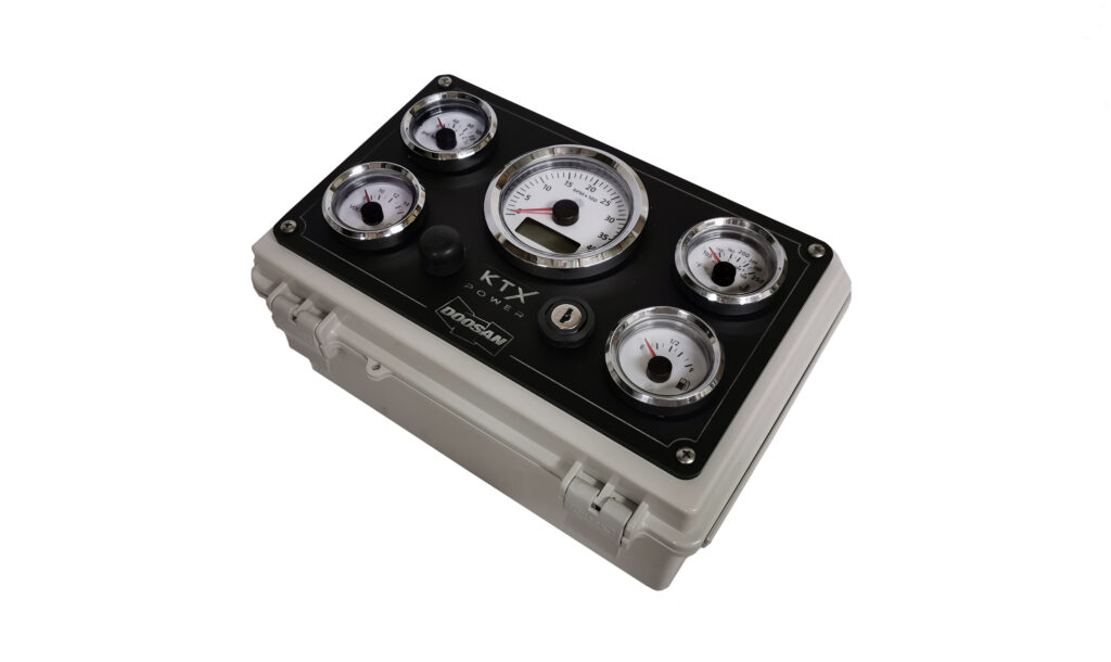 Doosan Marine Engine Panel in Custom Enclosure Box 5 ViewLine Gauges ...