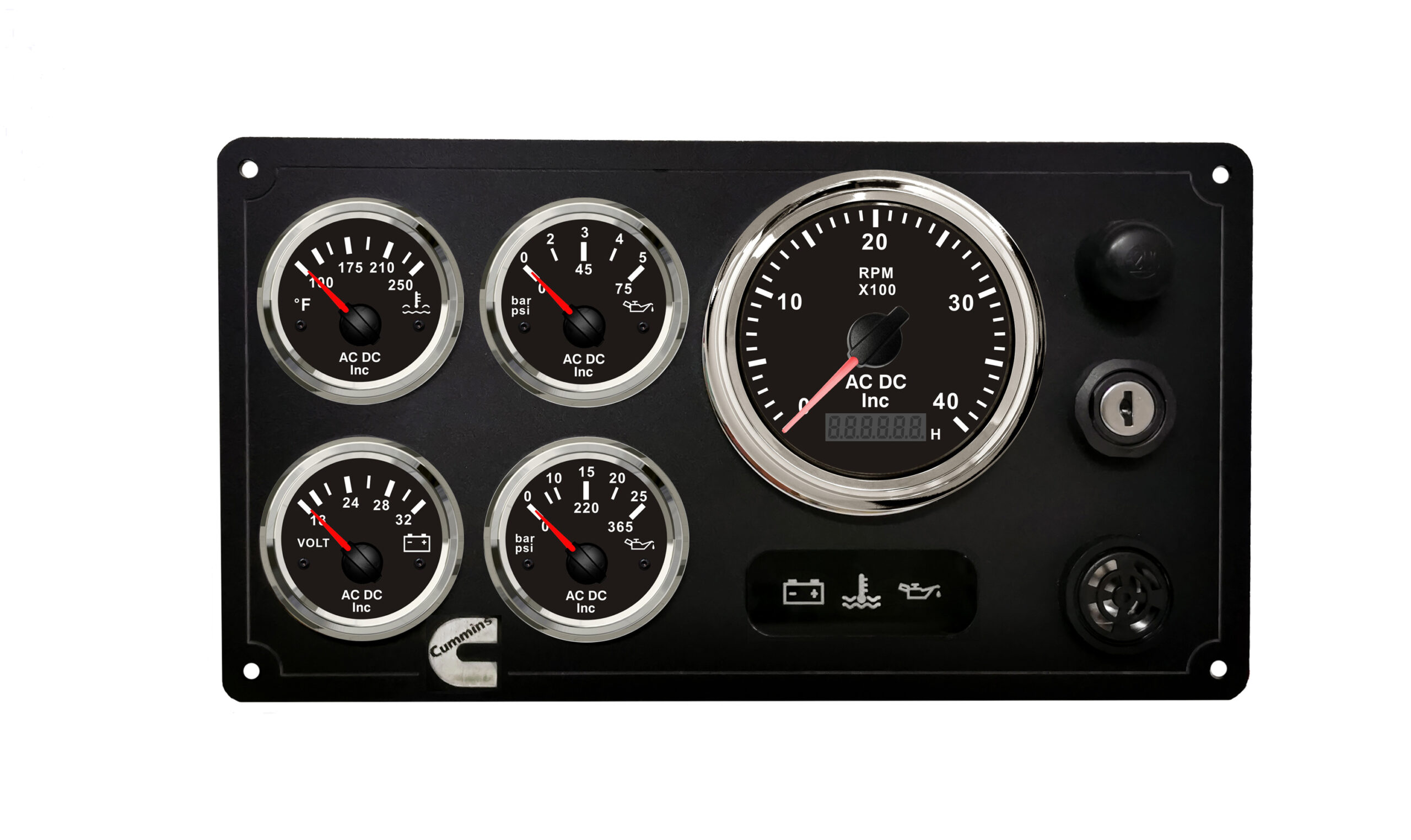 Cummins Instrument Panel with 5 OffShore Gauges (Made in USA) | AC DC ...