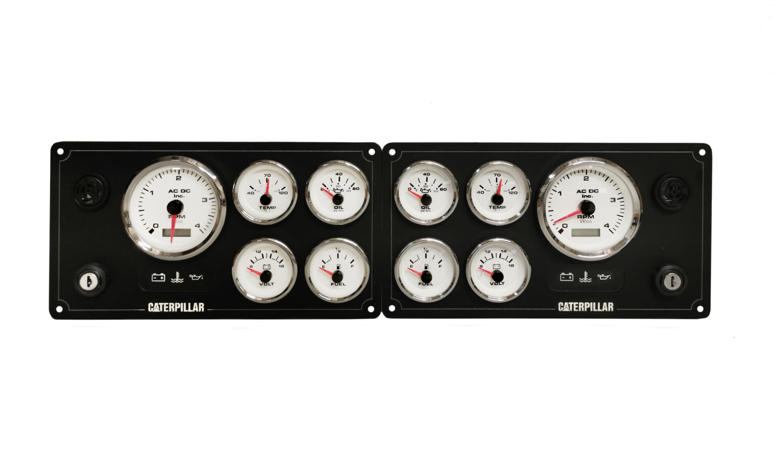Caterpillar Diesel Dual Engine Panel Set 10 Premier Gauges (Made in USA ...