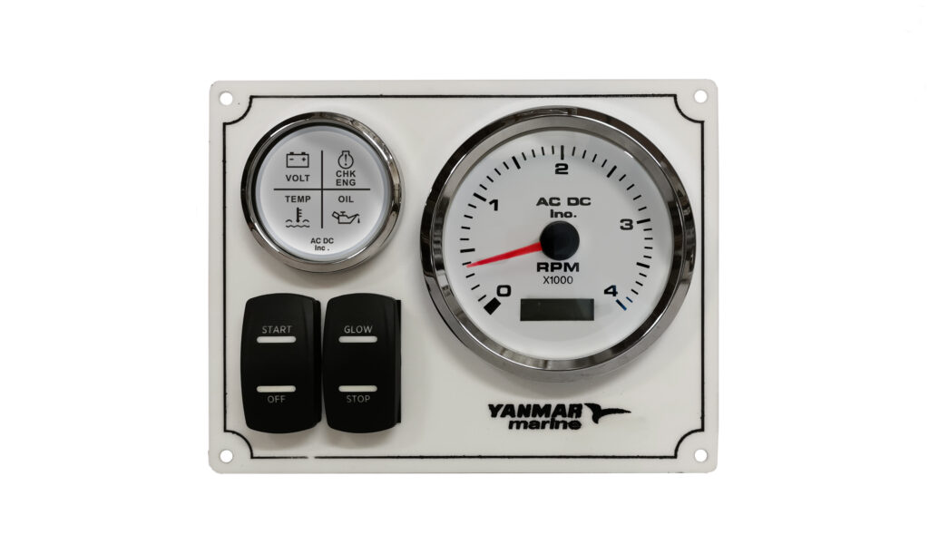 Yanmar Diesel Engine Panel with Rocker Switches 1 Premier Tachometer ...