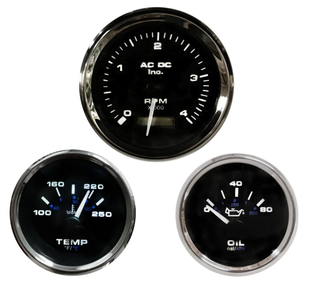 Yanmar Diesel Engine Instrument Panel 3 Premier Gauges (Made in USA ...