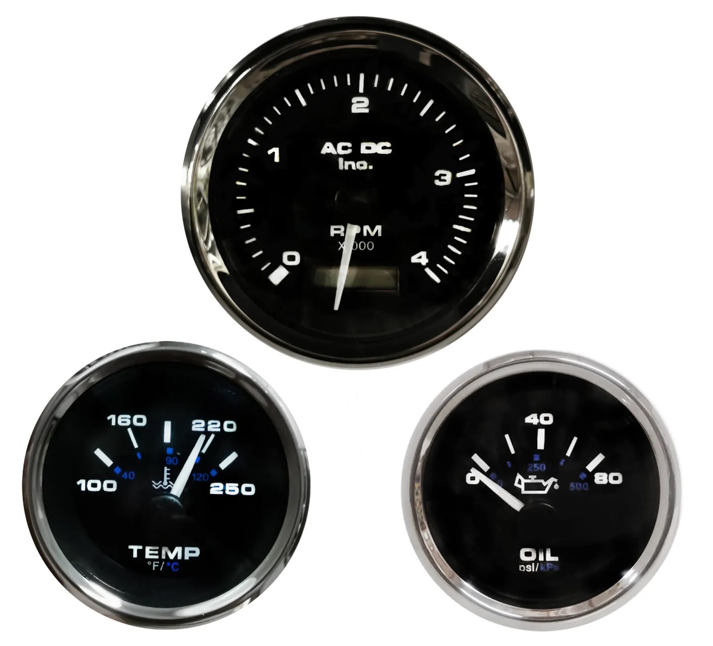 Yanmar Diesel Instrument Panel 3 Premier Gauges (Made in USA) | AC DC ...