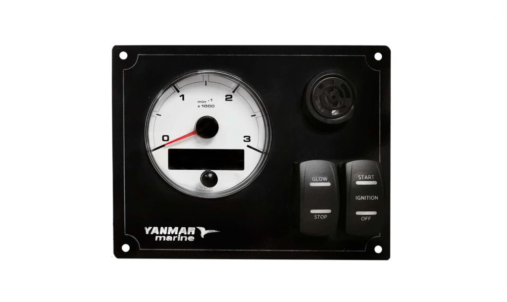 Yanmar Engine Panel with Dual Rocker Switches 1 OceanLink Tachometer ...