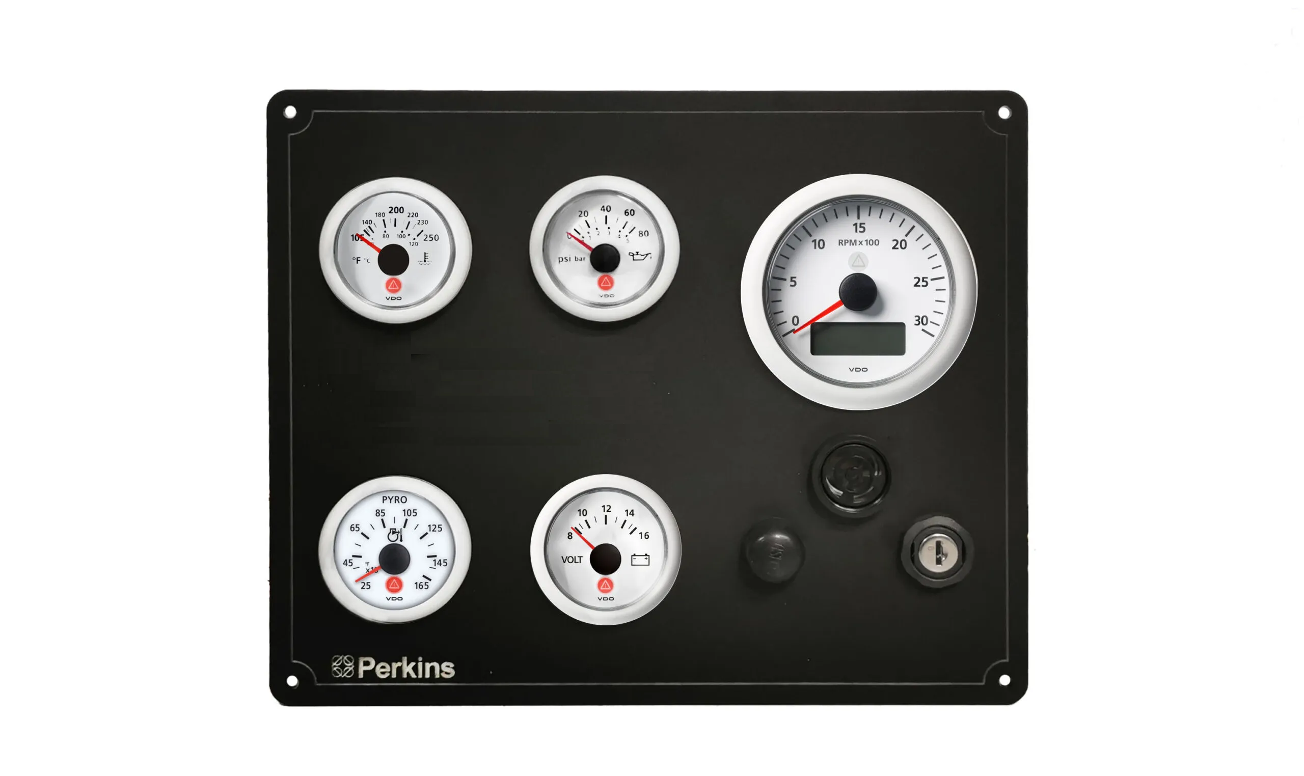 Perkins Engine Marine Instrument Panel 5 ViewLine VDO Gauges | AC DC ...