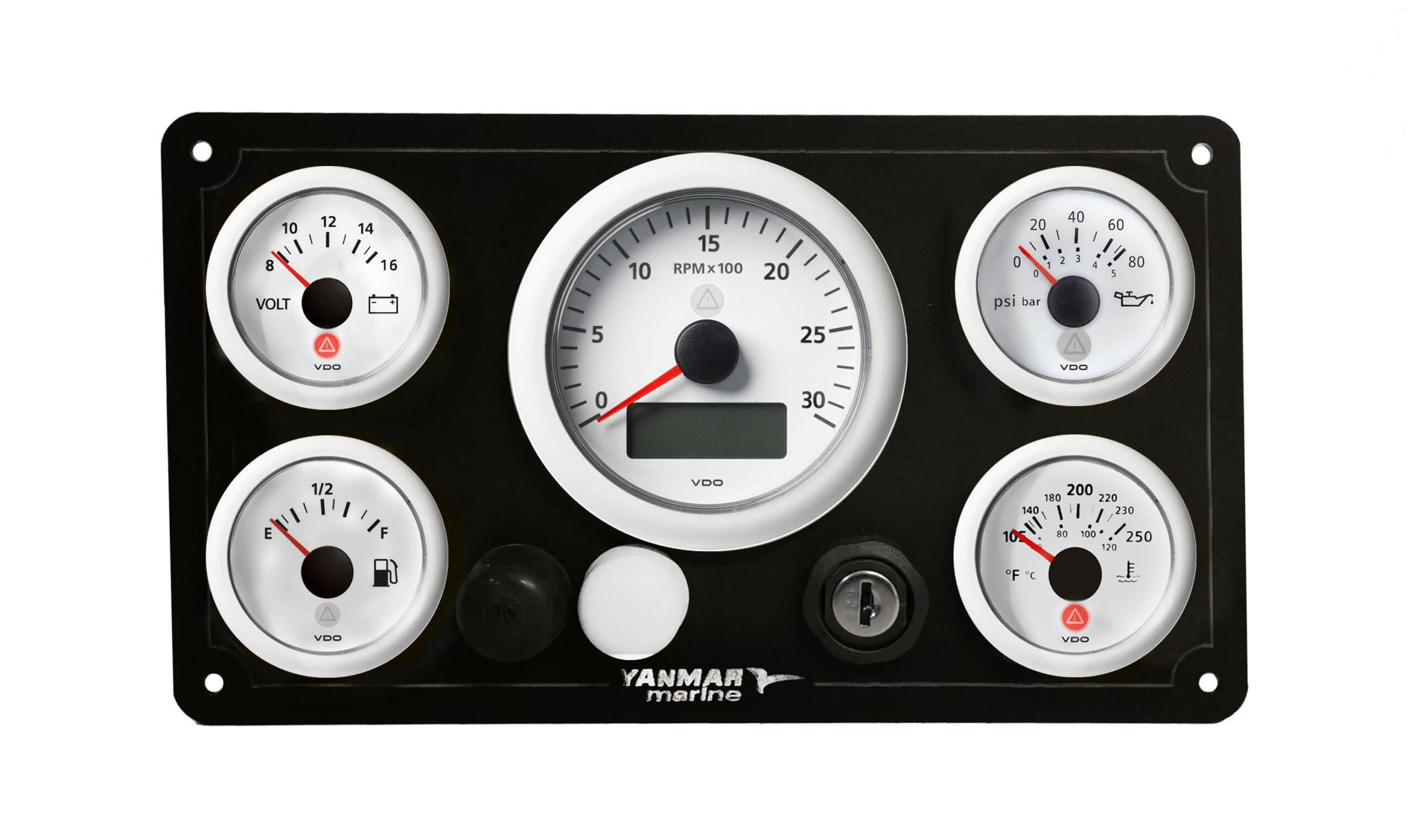 Yanmar Engine Instrument Panel 5 ViewLine VDO Gauges | AC DC Marine Inc ...
