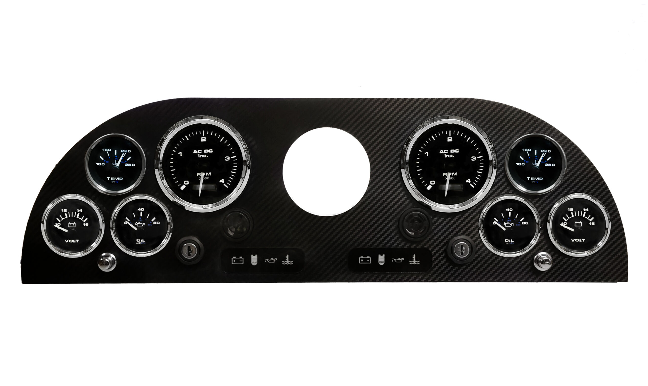 Custom Panel Dual Engine Panel – 8 Premier Gauges (Made in USA) | AC DC ...