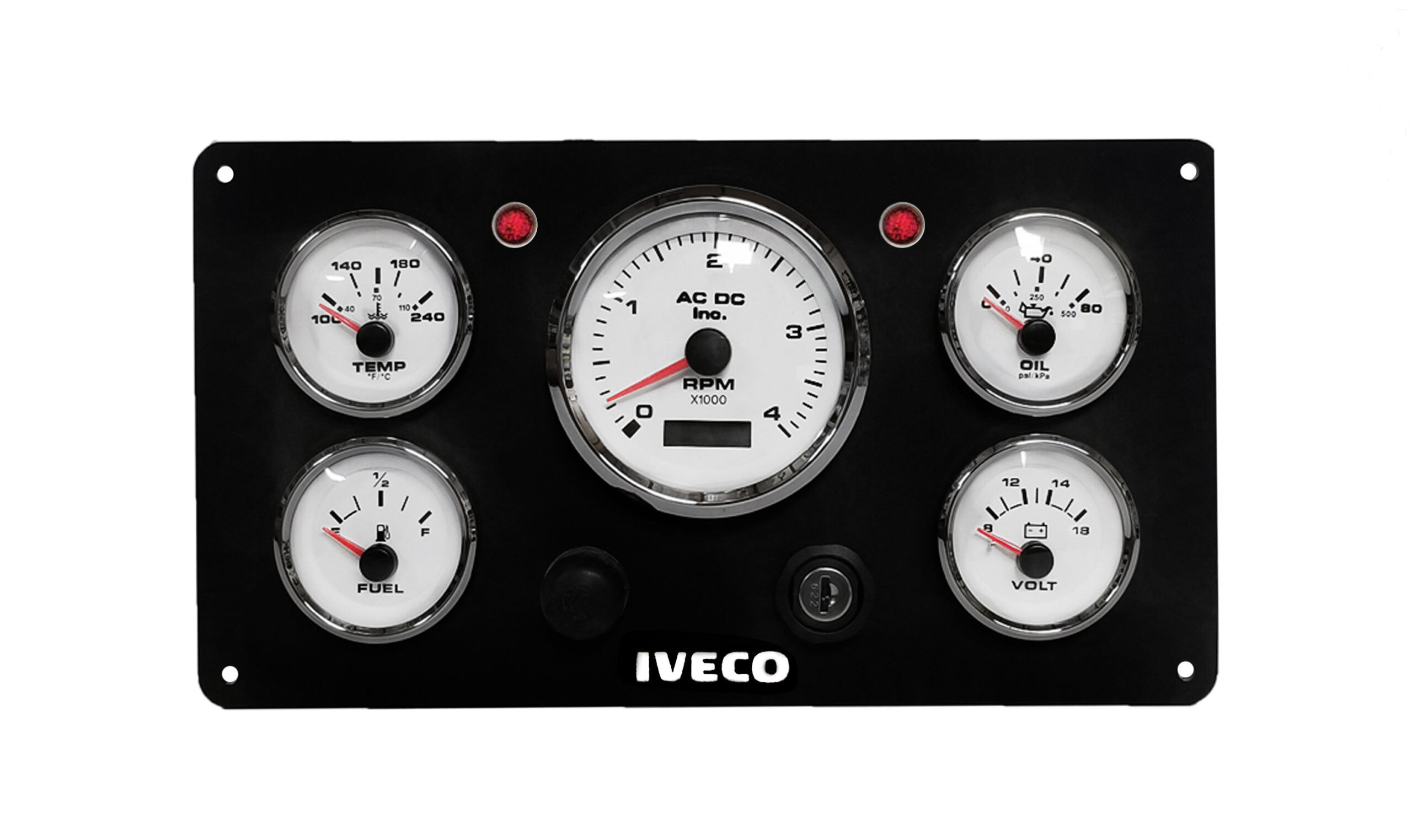 IVECO Diesel Marine Engine Black Instruments Panel – 5 Premier Gauges ...
