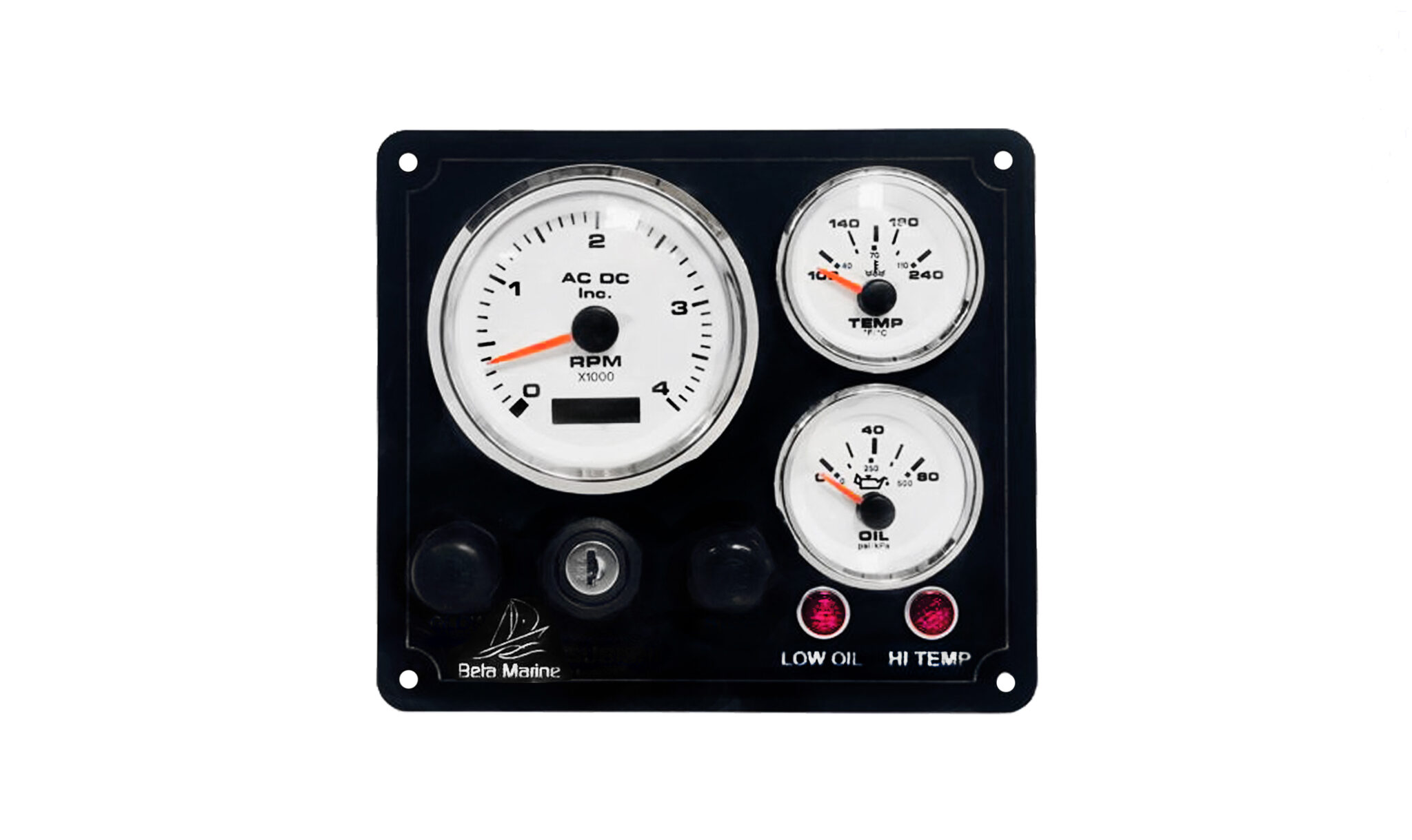 Beta Marine Engine Marine B-Type Panel – 3 Premier Gauges (Made in USA ...