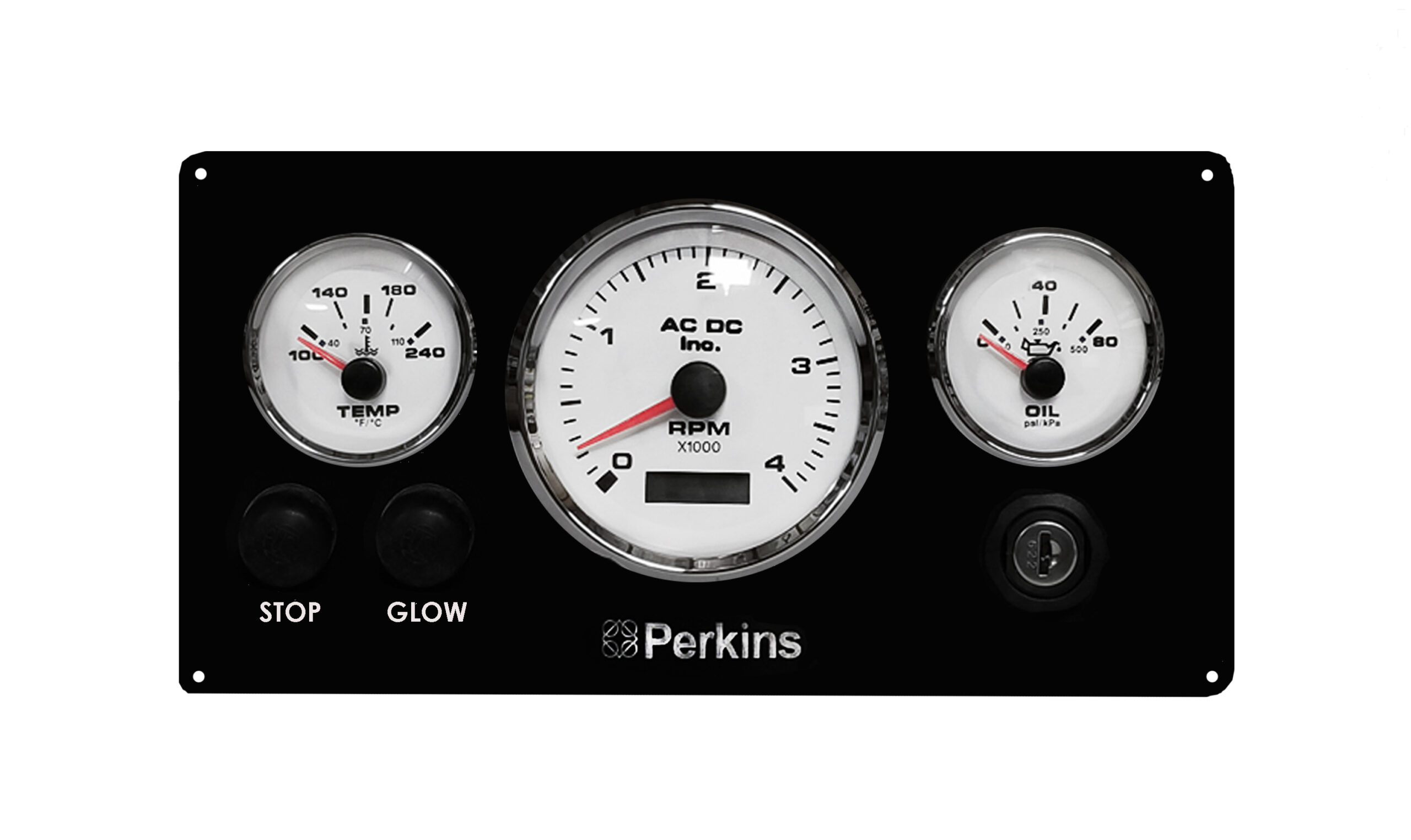 Perkins Marine Engine Instrument Panel 3 Premier Gauges (Made in USA ...