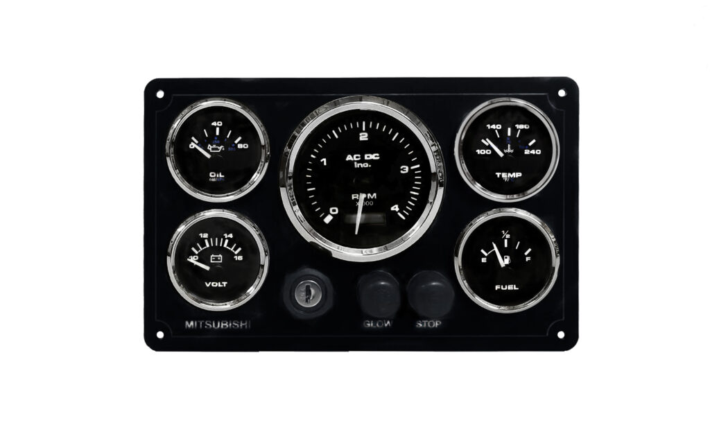Mitsubishi Diesel Engine Marine Instrument Panel – 5 Premier Gauges ...