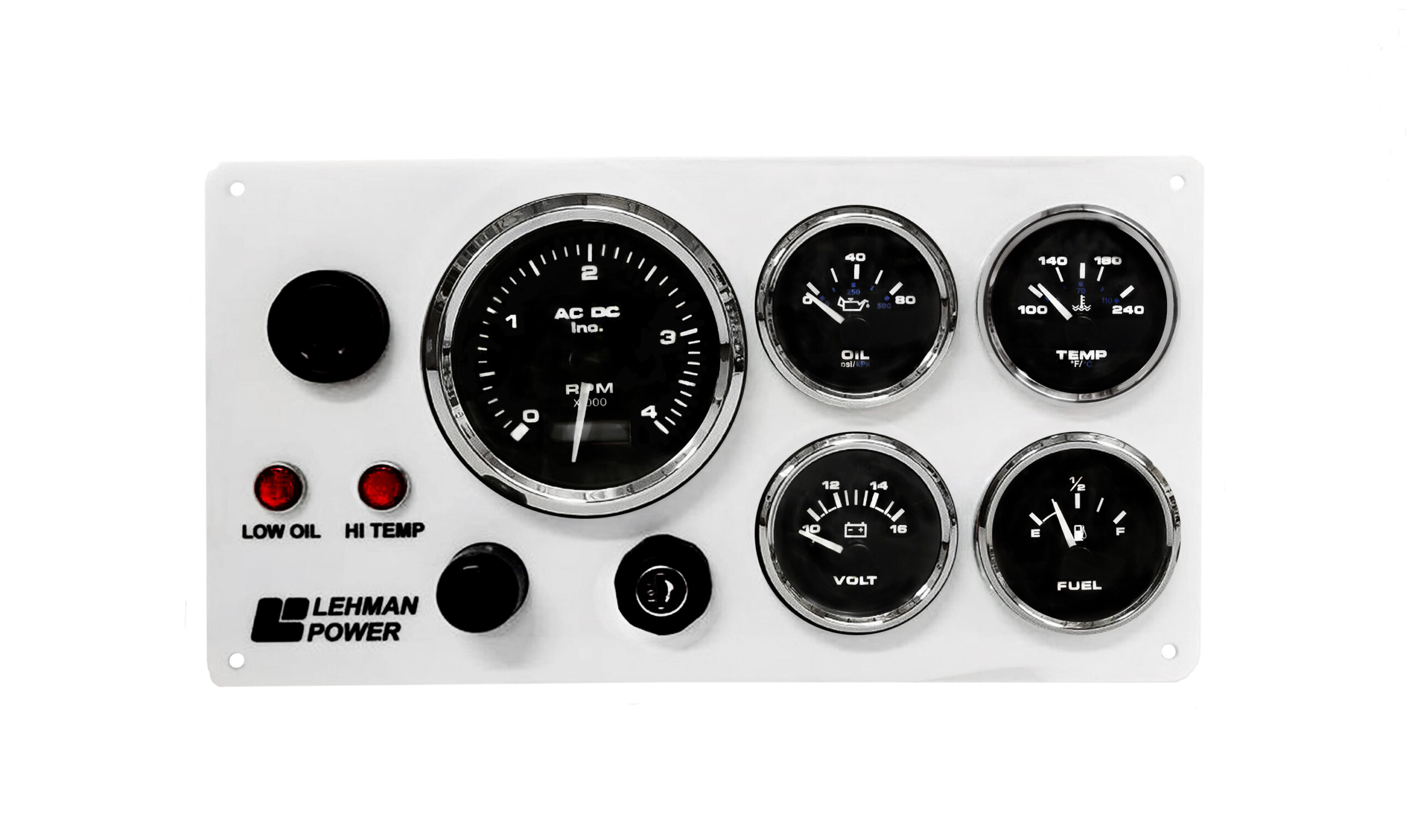 Lehman Power Diesel Marine Instrument Panel 5 Premier Gauges (Made in ...