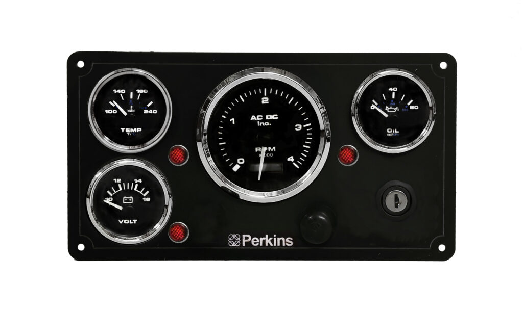 Perkins Marine Engine Boat Instrument Panel 4 Premier Gauges (Made in ...