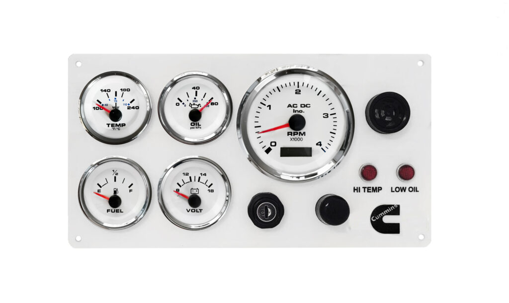 Cummins Marine Instrument Panel 5 Premier Gauges (Made in USA) | AC DC ...