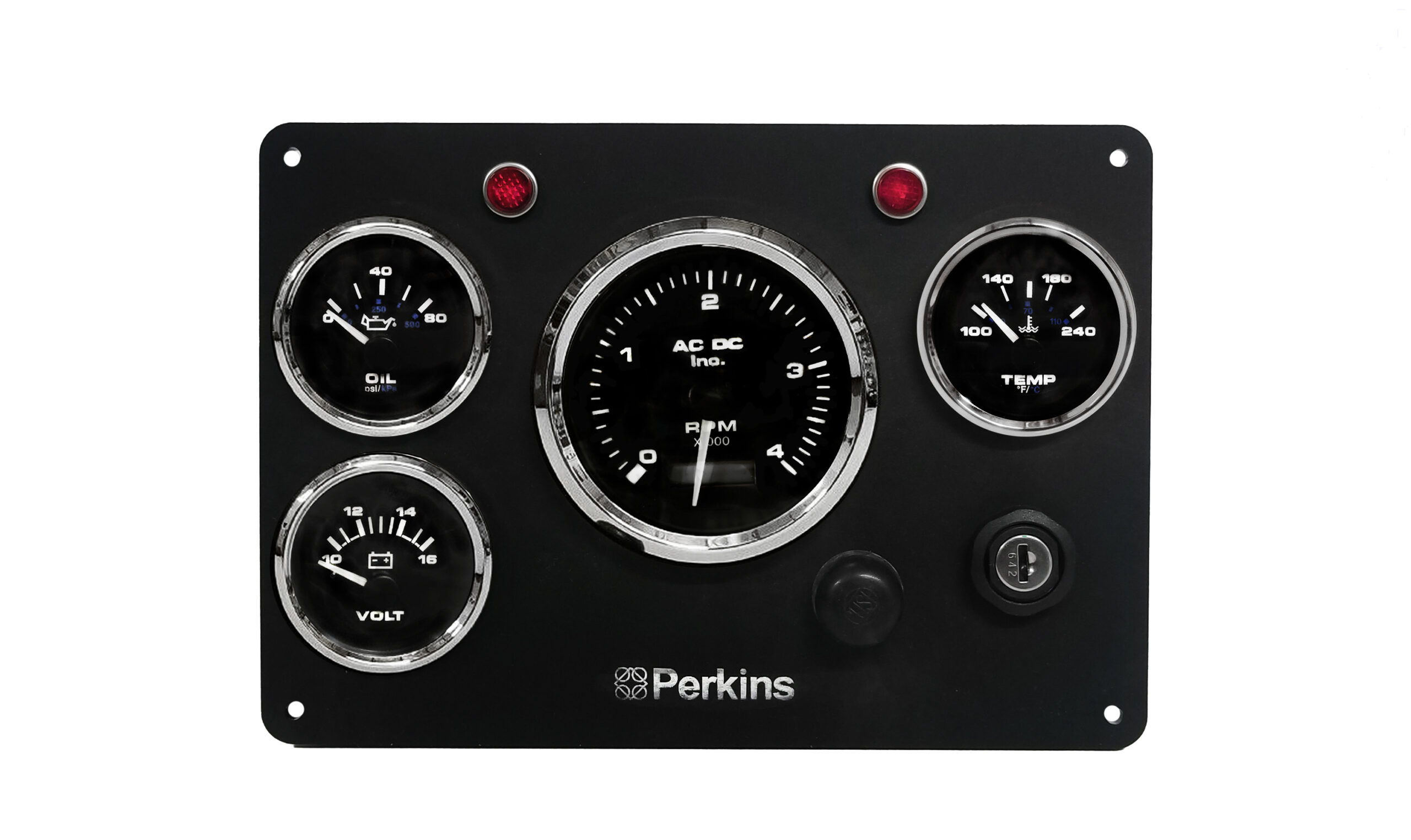 Perkins Marine Engine Boat Instrument Panel 4 Premier Gauges (Made in ...